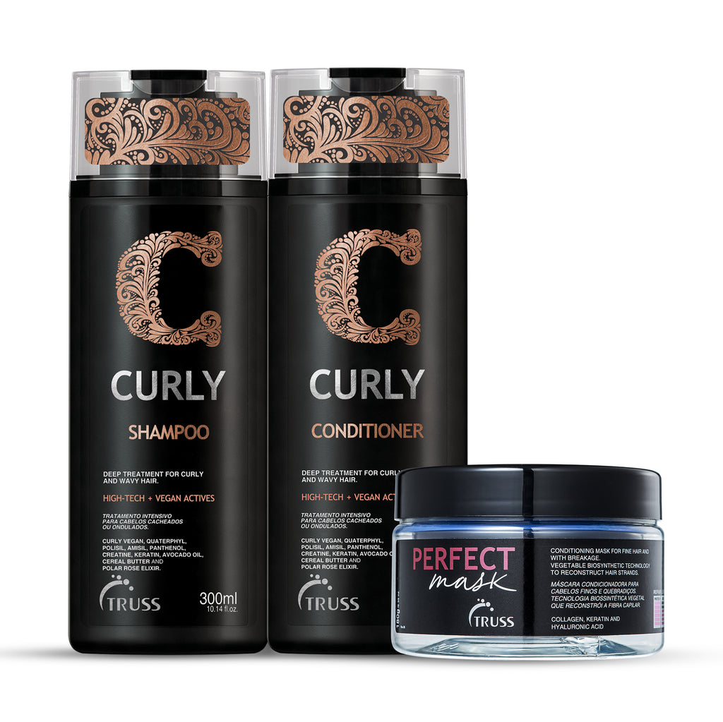 TRUSS Curly Hair Care Bundle with Perfect Mask